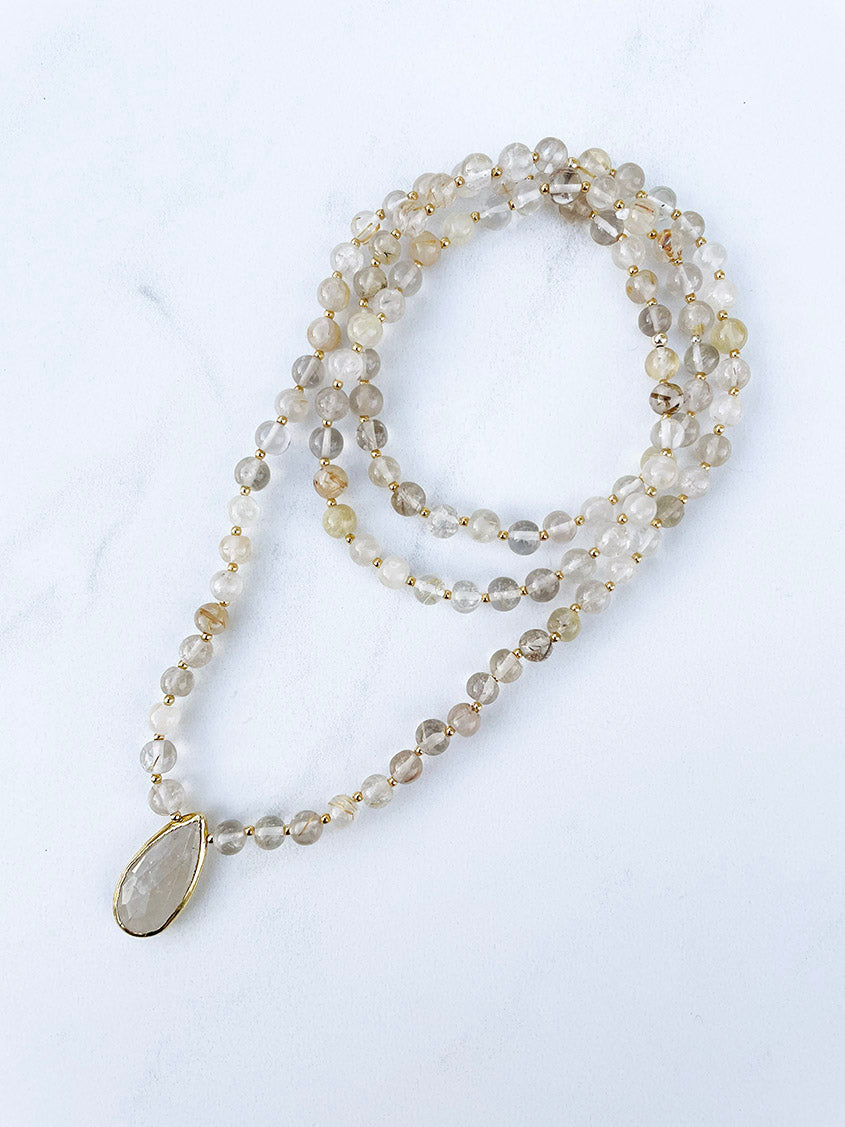 Rutilated Quartz Mama Mala - Gemstone Version – Mama Malas